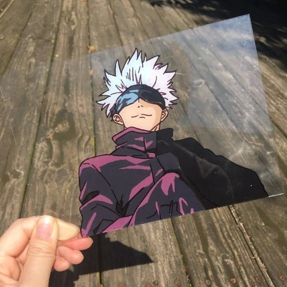 Art | Jujutsu Kaisen Gojo Glass Painting | Poshmark
